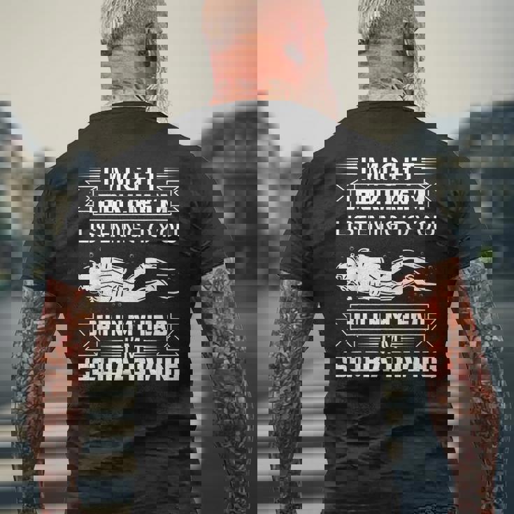 Scuba Diving Ocean Swimmer Lover Underwater Diver Men's Back Print T ...