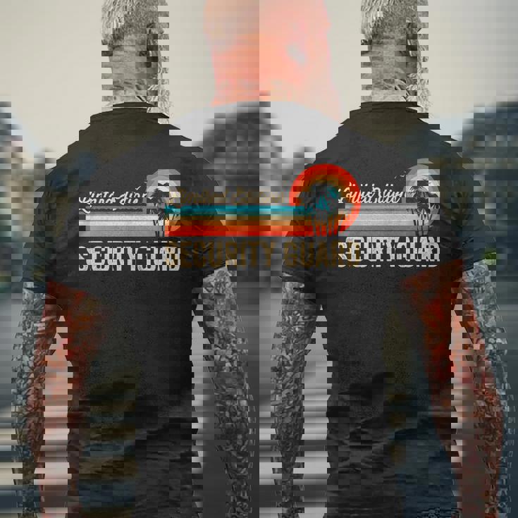 Security Guard Funny Birthday Retro Vintage Men Dad Mens Back Print T ...