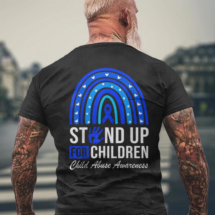 Stand Up For Children Stop Child Abuse Prevention Awareness Men's Back ...