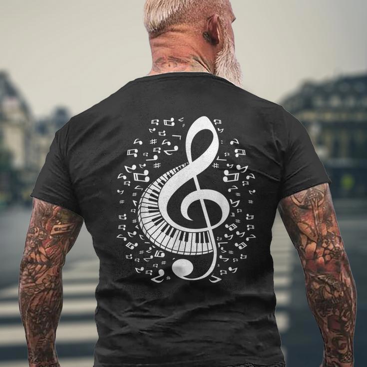 Treble Clef Keyboard Classical Music Notes Pianist Piano Men's Back ...