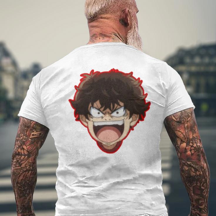 Ao Ashi Angry Face Anime Aoashi Men's Back Print T-shirt | Mazezy