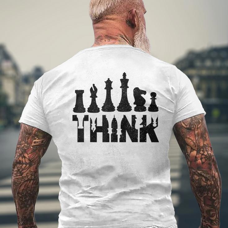 Chess Think Club Master Vintage Chess Player Men's Back Print T-shirt ...