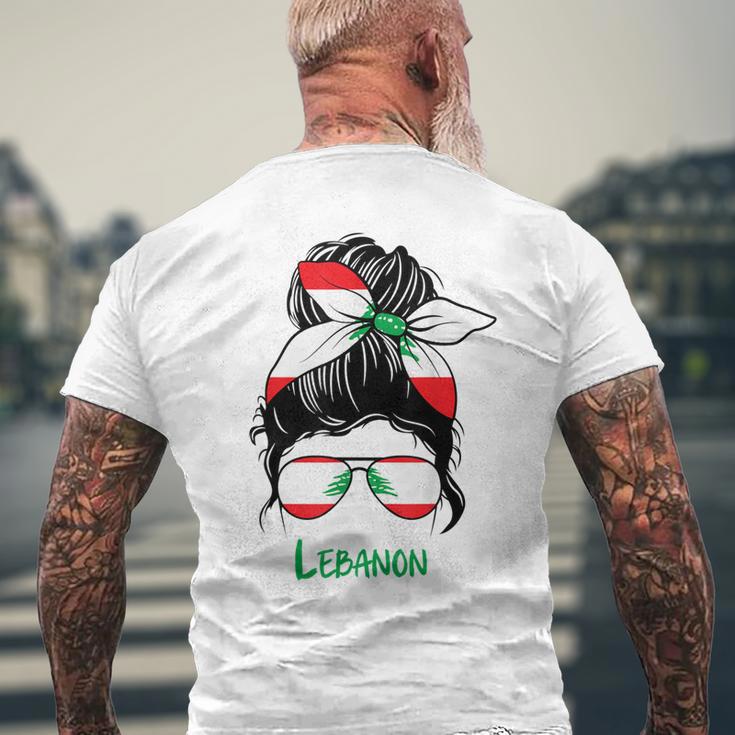 Lebanese Girl Lebanon Girl Lebanon Woman Flag Men's Back Print T-shirt ...