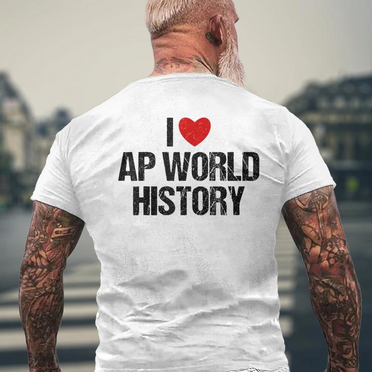 I Love Ap World History Retro I Heart Ap World History Men's Back Print ...