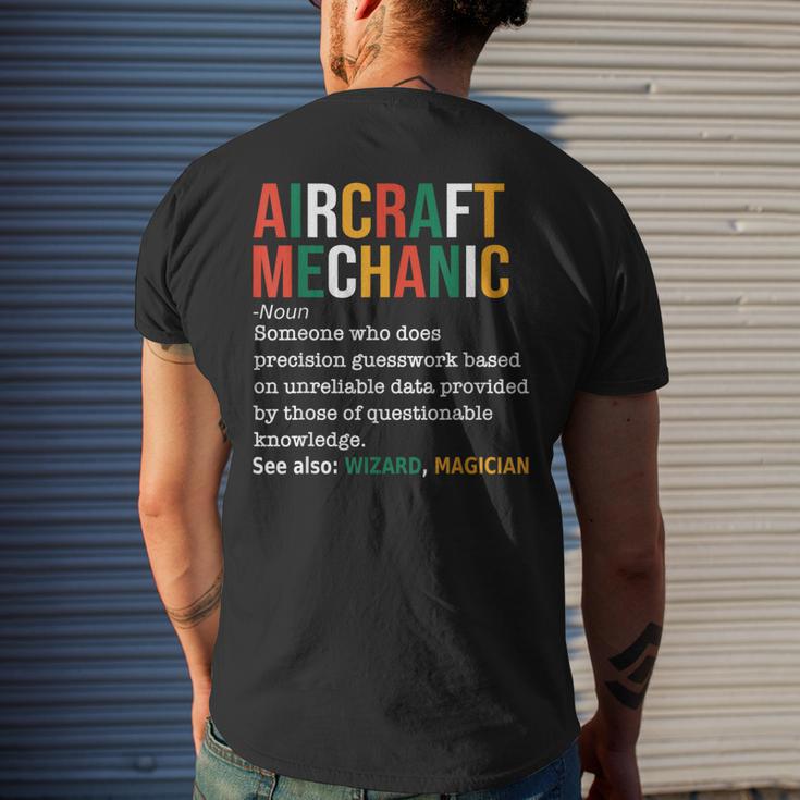 Aircraft Mechanic Definition Funny Noun Definition Gift Mens Back Print ...