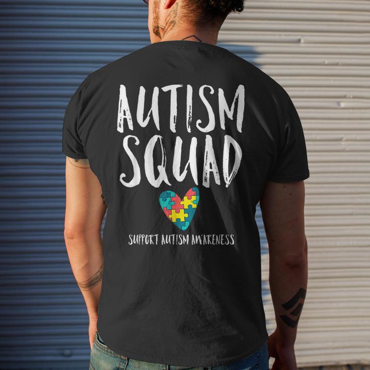 Autism Squad Fun Cute Autistic Crew Awareness Matching Men's Back Print ...