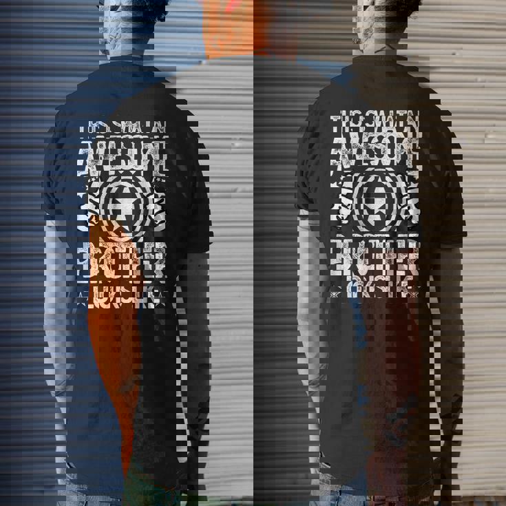 This Is What An Awesome Brother Looks Like Family Men's Back Print T ...