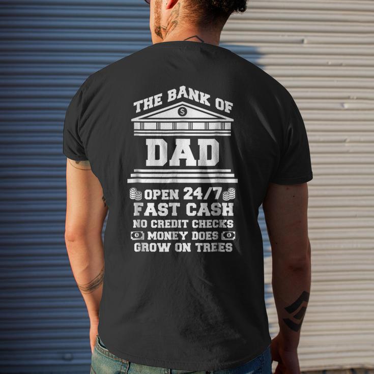 The Bank Of Dad T Father Day Men's Back Print T-shirt | Mazezy