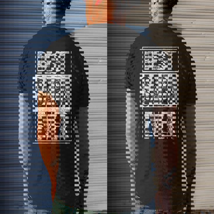 Best Saba Ever Fathers Day Men's Back Print T-shirt | Mazezy