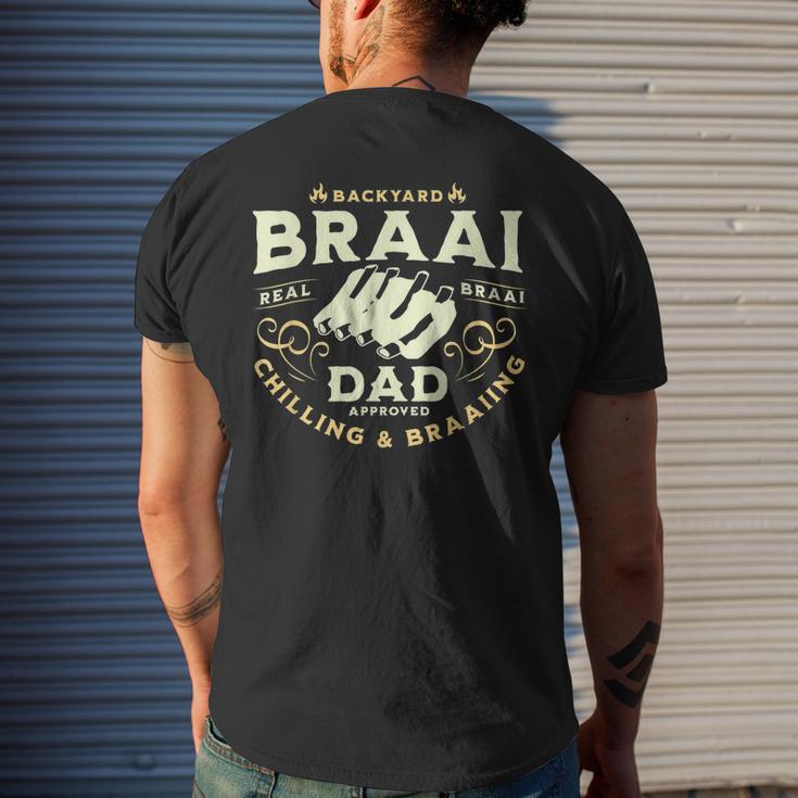 Braai South African Braai Dad Men's Back Print T-shirt | Mazezy