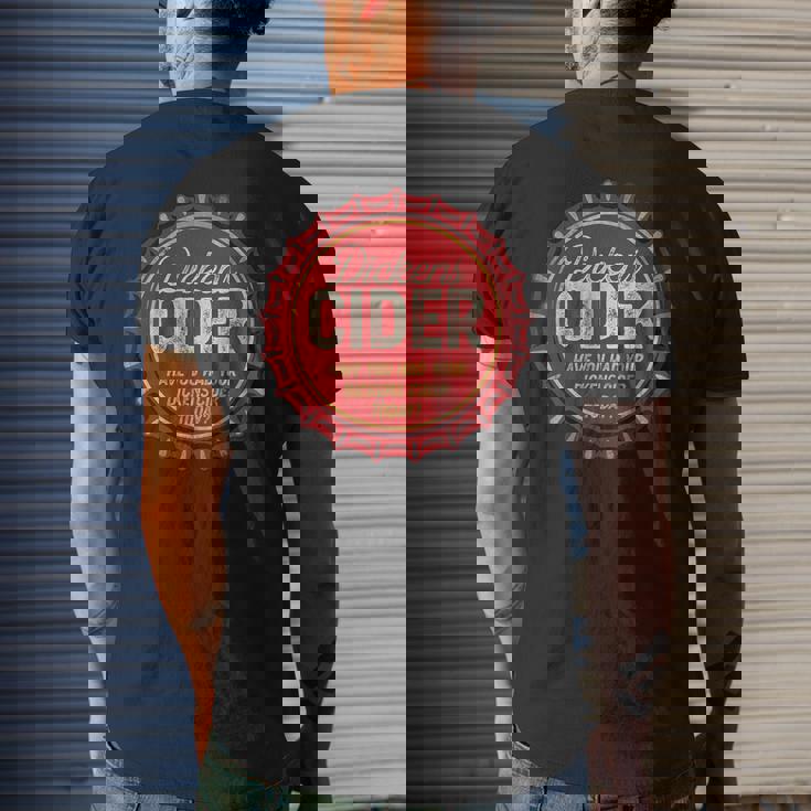 Dickens Cider - Fun Bottle Top Pun - Cheeky Innuendo Men's Back Print T ...