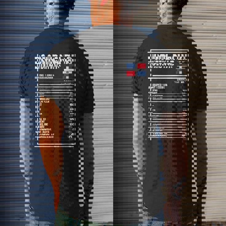 Dominican Dad Nutrition Facts Fathers Day For Dominicano Men's Back ...