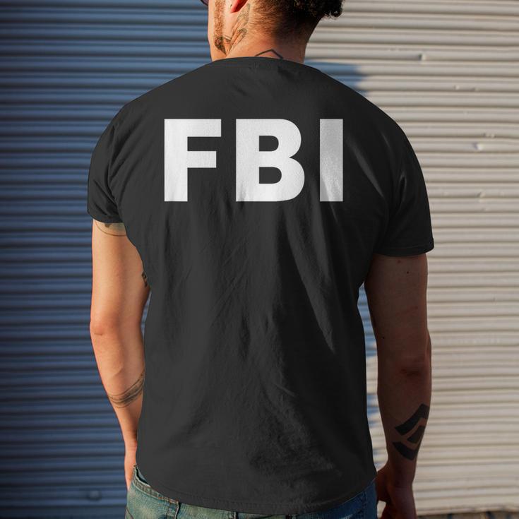 Fbi Halloween Costume Federal Law Enforcement Men's T-shirt Back Print ...