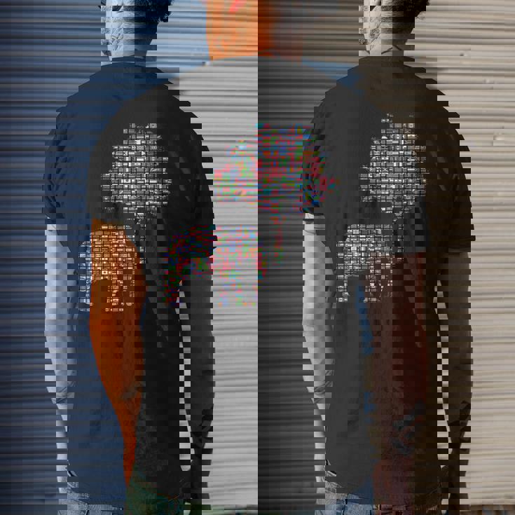 Flags Of The Countries Of The World International Elephant Men's Back Print T-shirt | Mazezy