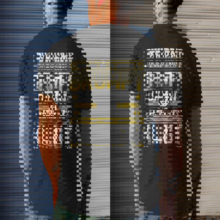 Grumpy Old Man T Grumpy Old Men Men's Back Print T-shirt | Mazezy