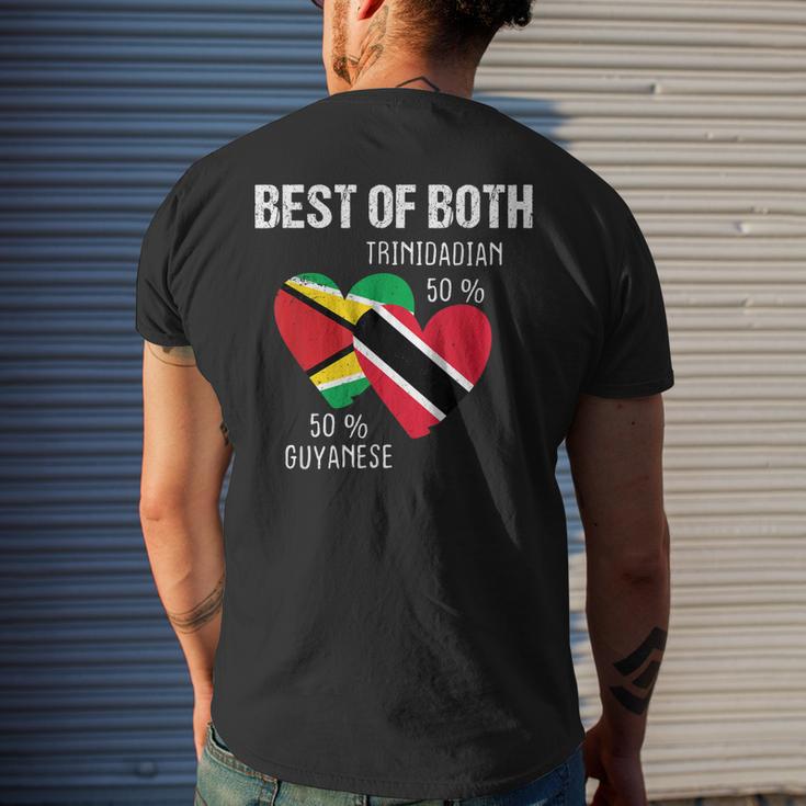 Guyanese Trinbagonians Proud Half Trinidad Half Guyana Flag Men's Back ...