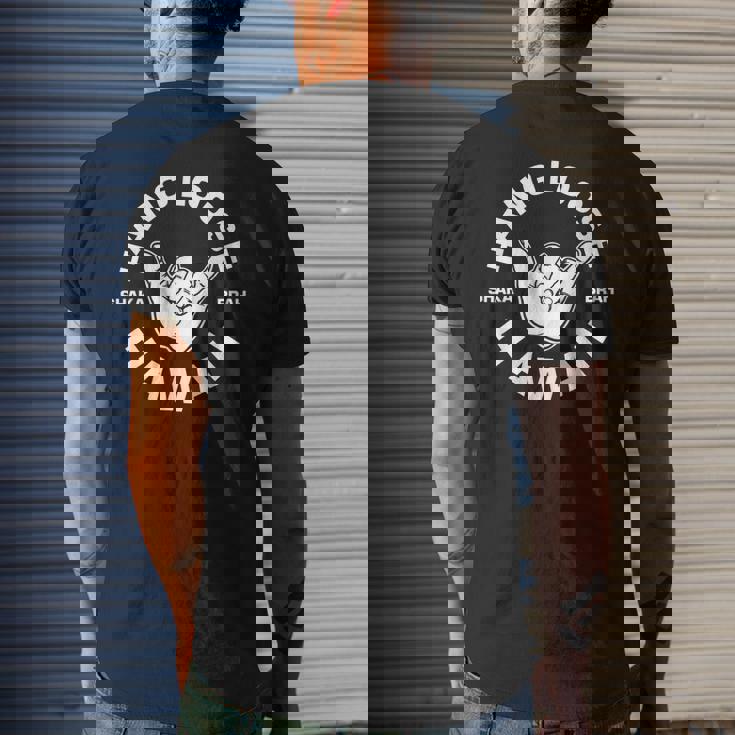 Hang Loose Shaka Brah Hang Loose Hawaiian Men's Back Print T-shirt | Mazezy