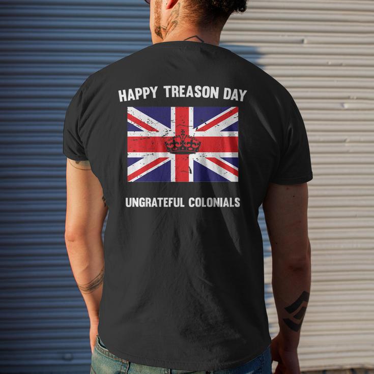 Happy Treason Day Ungrateful Colonials V2 Men's Back Print T-shirt | Mazezy