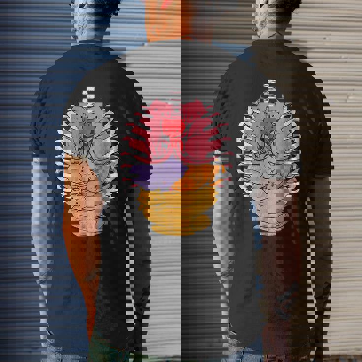 Human Anatomy Inspired Cat Organs Related Rib Cage Men's Back Print T ...