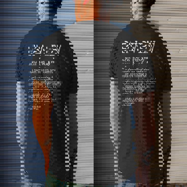 Paw Paw Definition Grandpa Fathers Day Men Men's Back Print T-shirt ...