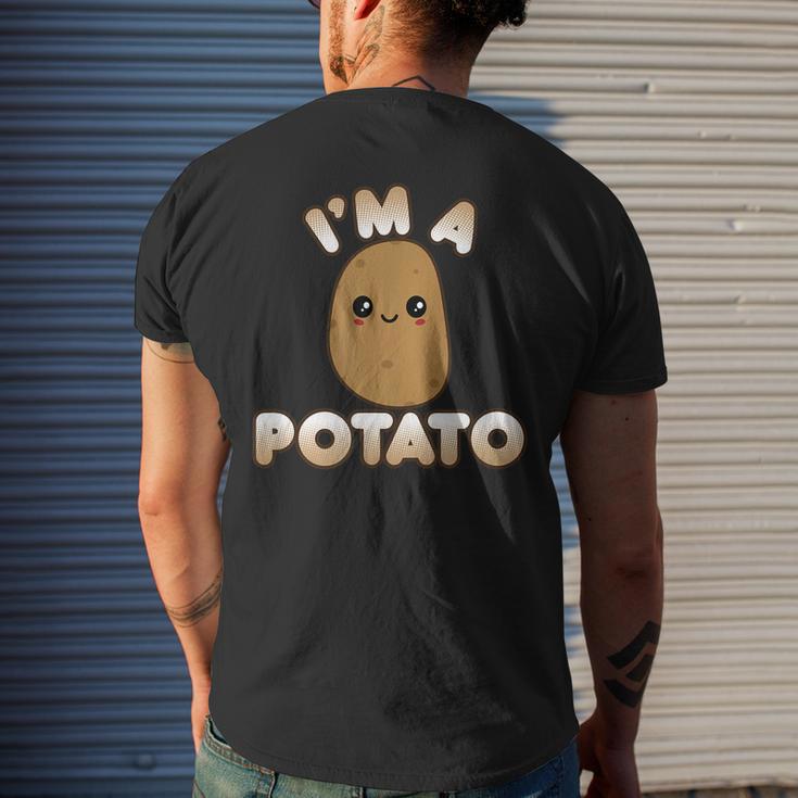 Potato Costume Cute Kawaii Style Smiling Im A Potato Men's Back Print T ...