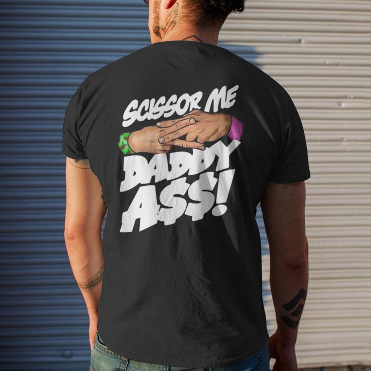 Scissor Me Daddy Ass Men's Back Print T-shirt | Mazezy