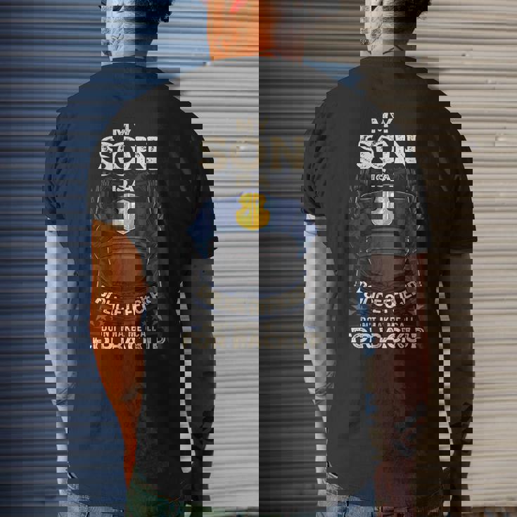 My Son Is A Police Officer Proud Police Mom Dad Cop Family Men's Back ...