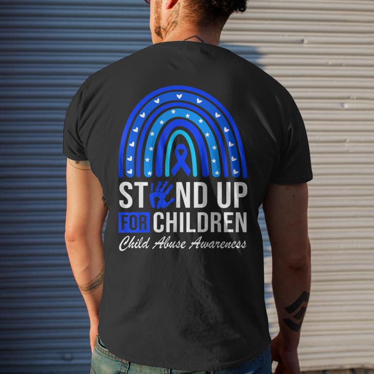 Stand Up For Children Stop Child Abuse Prevention Awareness Men's Back ...