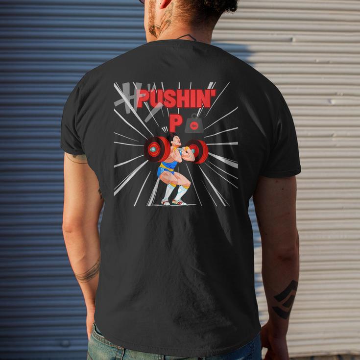Swole Otaku Pushin P Anime Men's Back Print T-shirt | Mazezy