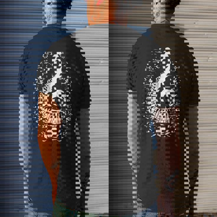 Treble Clef Keyboard Classical Music Notes Pianist Piano Men's Back ...