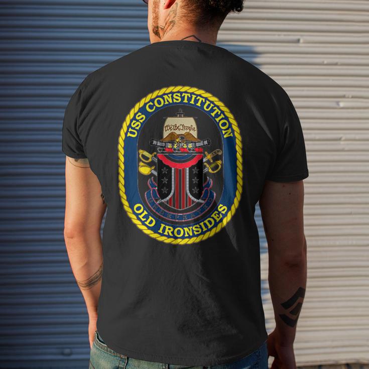 Uss Constitution Old Ironside Navy Badge Patch Men's T-shirt Back Print ...