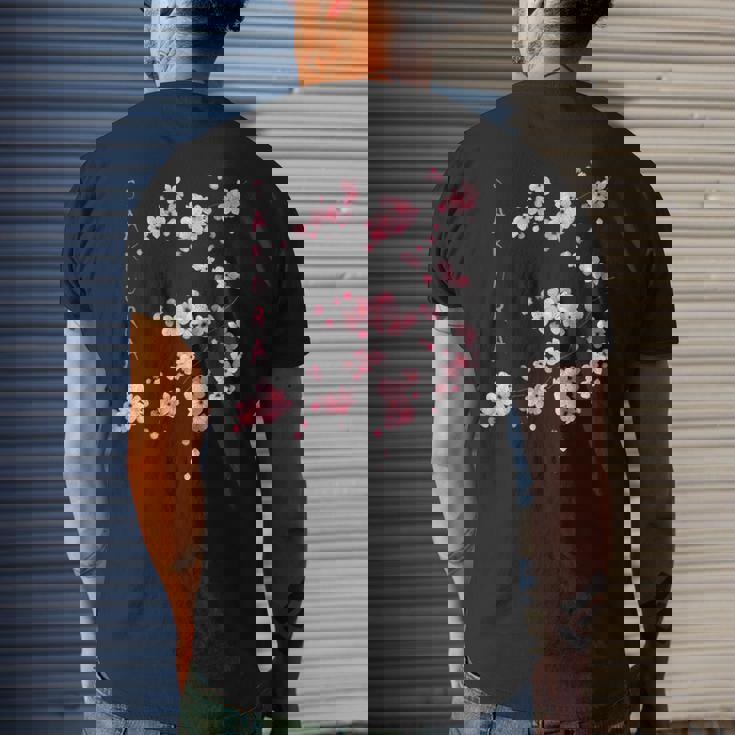 Vintage Sakura Cherry Blossom Japanese Graphical Art Men's T-shirt Back ...