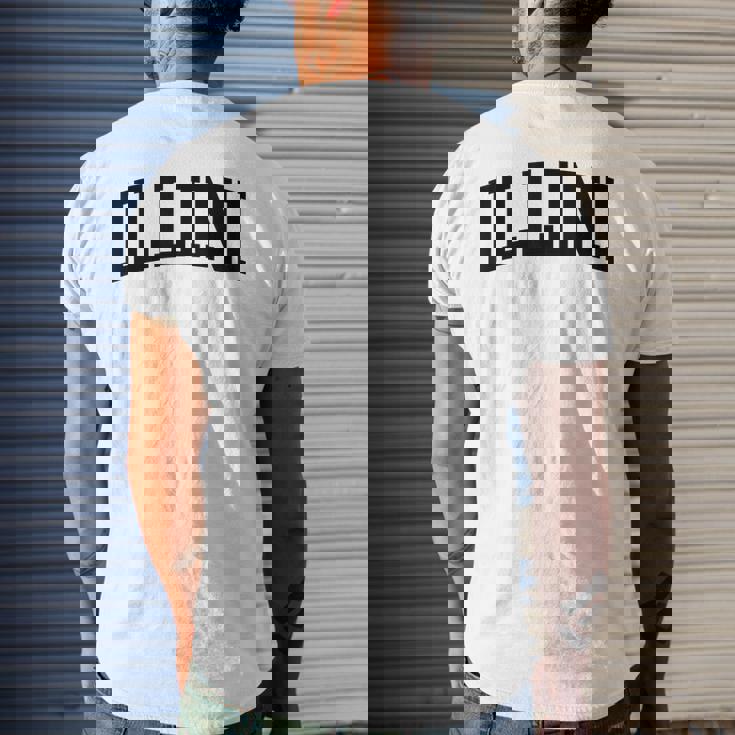 Illini Athletic Arch College University Alumni Men's T-shirt Back Print ...