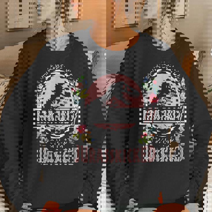 Womens Dont Mess With Nanasaurus T Rex Dinosaur Grandma Mother Day ...