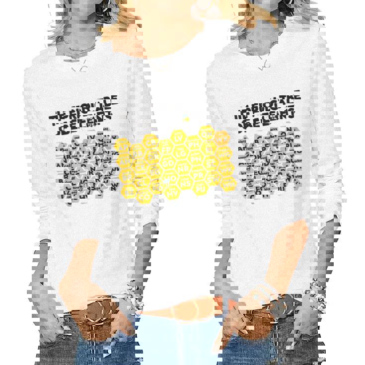 The Periodic Table Of Bee Elements Beekeeper Honeycomb Women Flowy Tank ...