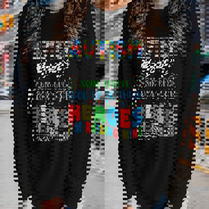 Autism Mom Raising My Hero Mama Autistic Autism Awareness Women Long ...