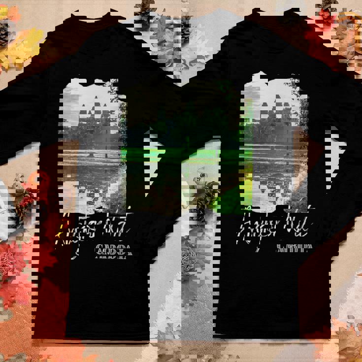 Womens Angkor Wat Khmer Historical Temple Cambodia Women Long Sleeve T ...