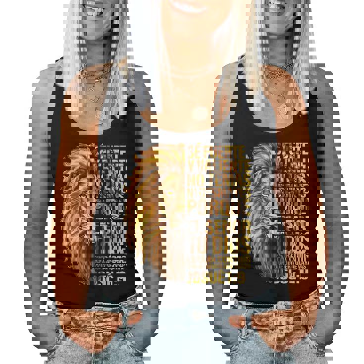 Se Fuerte Y Valiente Spanish Christian Faith Bible Verse Women Tank Top ...