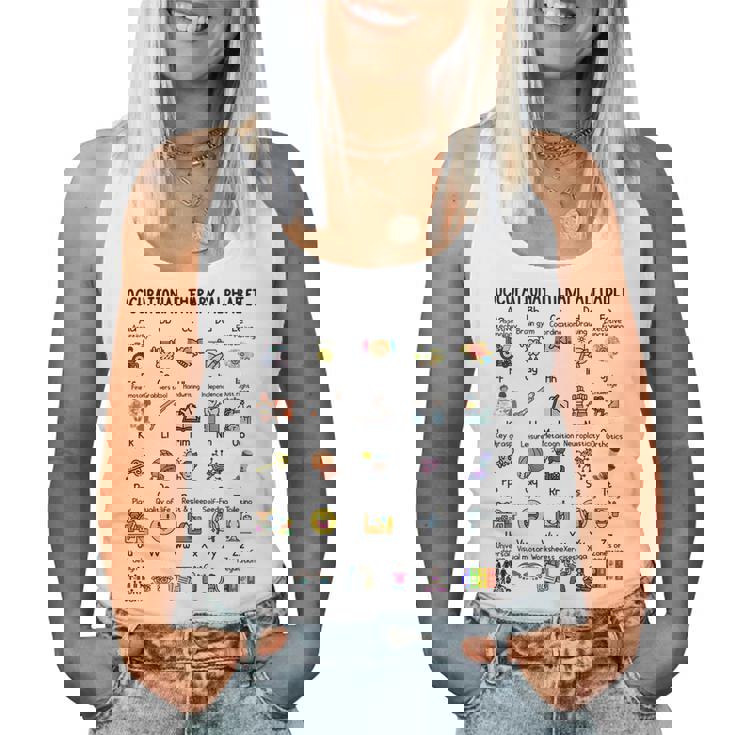 Occupational Therapy Alphabet Ota Teacher Lover Abcs Women Tank Top ...