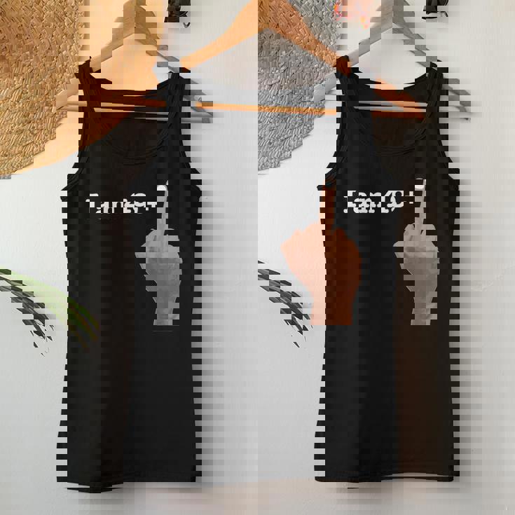 I Am 49 Plus Middle Finger Shirt 50Th Birthday Women Tank Top | Mazezy