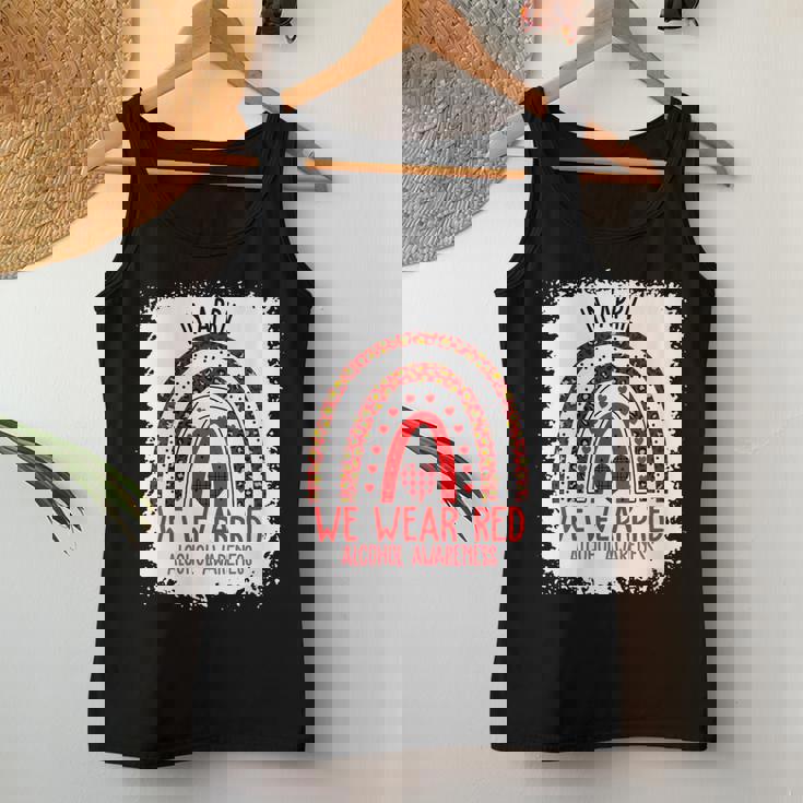 Womens In April We Wear Red Ribbon For Alcohol Awareness Month Women ...