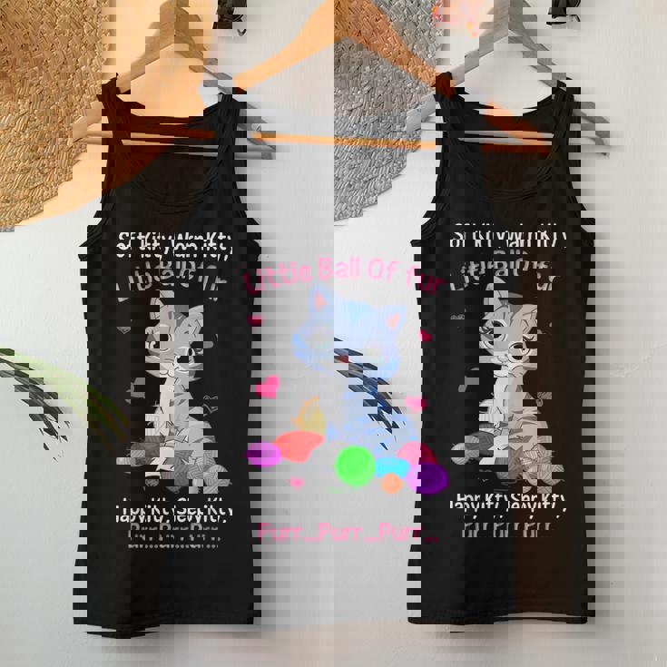 Soft Kitty Warm Kitty Little Ball Of Fur Sleep Kitty Mom Dad Women Tank ...