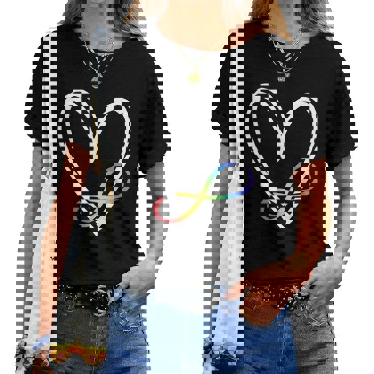 Autism Women Infinity Symbol Autism Awareness Women T-shirt | Mazezy