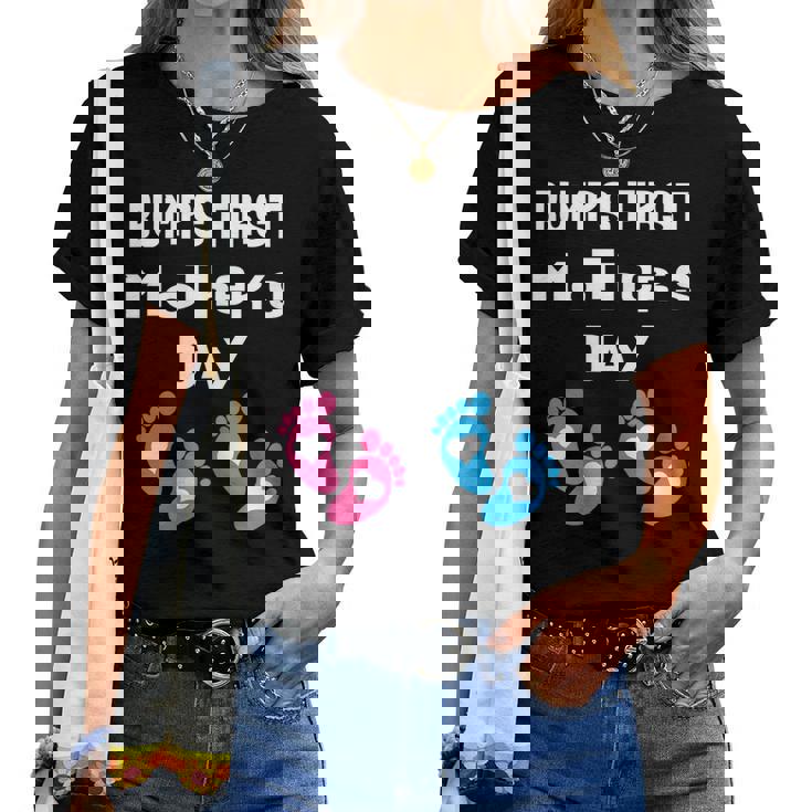 Womens Bumps First Moms Expecting Baby Pregnancy Women T-shirt | Mazezy