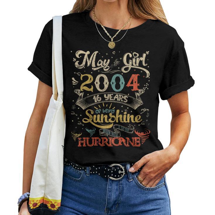 Classic 16Th Birthday Girls Womens Vintage May 2004 Women T-shirt | Mazezy