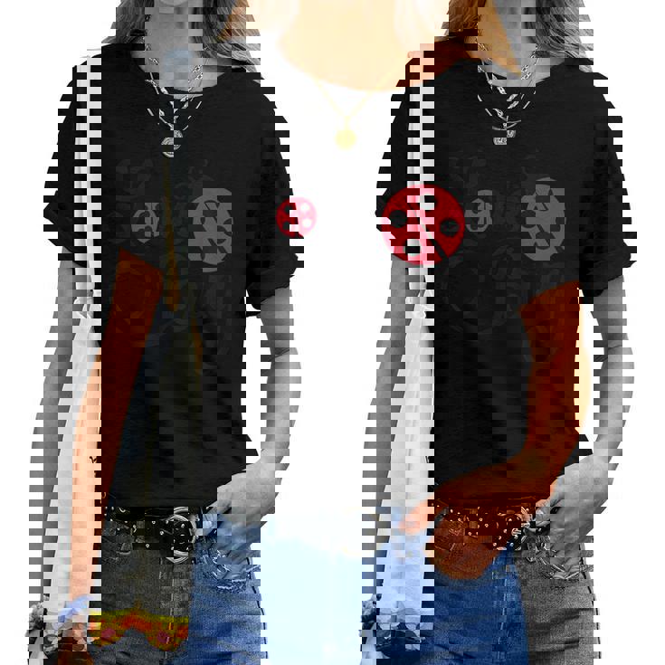 Ladybug Tshirt Love Bug Birthday Women Girls Kids Women T-shirt | Mazezy