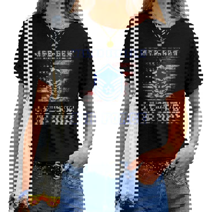 Master Sergeant Retired Air Force Military Retirement Vet Women T-shirt ...