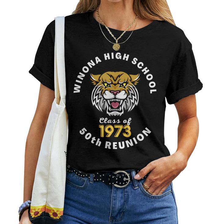 Mens Winona High School 50Th Class Reunion Women T-shirt | Mazezy