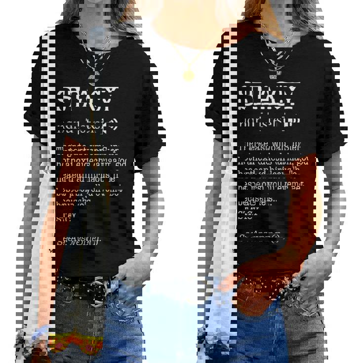 The Names Stacy Adult Definition Womens Personalized Women T-shirt | Mazezy