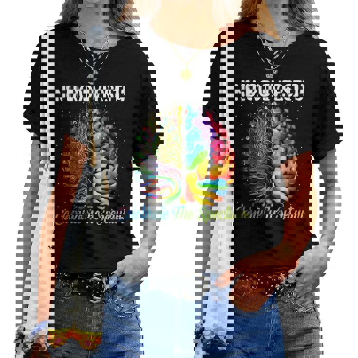 Neurodiversity - Autism Spectrum Asd Adhd Rainbow Brain Women T-shirt ...